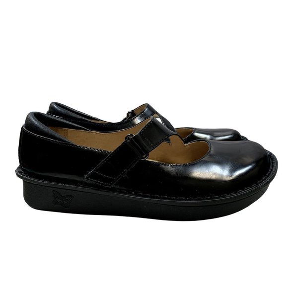 Alegria | Shoes | Alegria Jil 1 Mary Jane Shoes Womens 37 Eu 775 Us Black Leather Adjustable ...